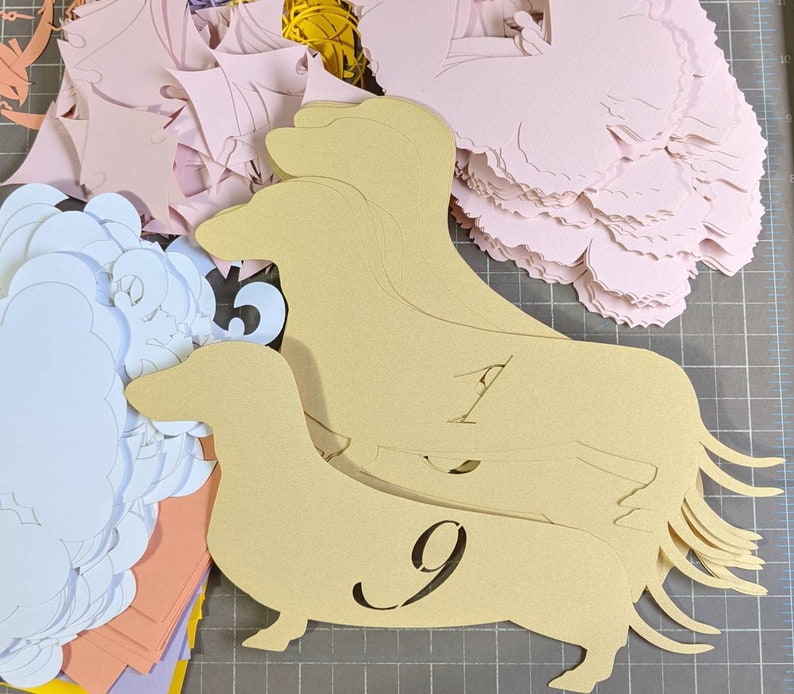 Dog Table Number Cards No. 1 - 30 Dog Wedding Place Cards Bridal Shower ...