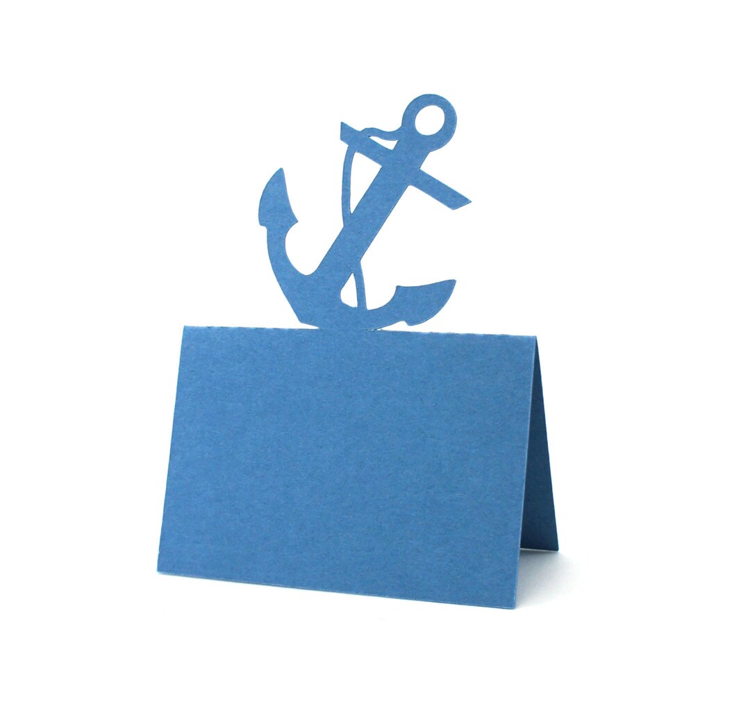 Anchor Place Cards Coastal Wedding Sailor Place Cards Nautical Wedding ...
