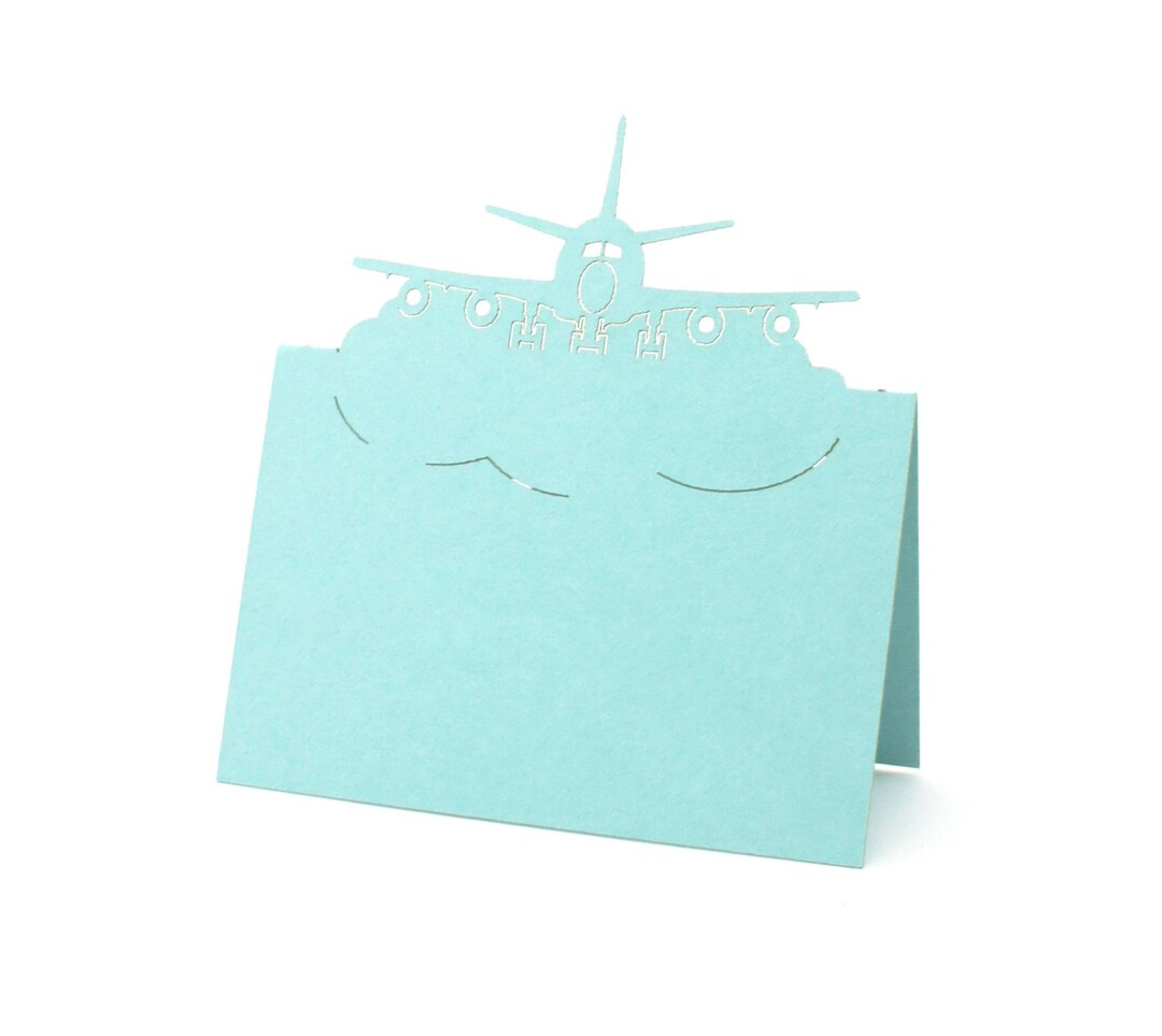 Destination Wedding Airplane Wedding Place Card Holders Jet Place Cards ...