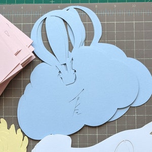 Hot Air Balloon Cloud Table Number Cards Wedding Place Cards up up Away ...