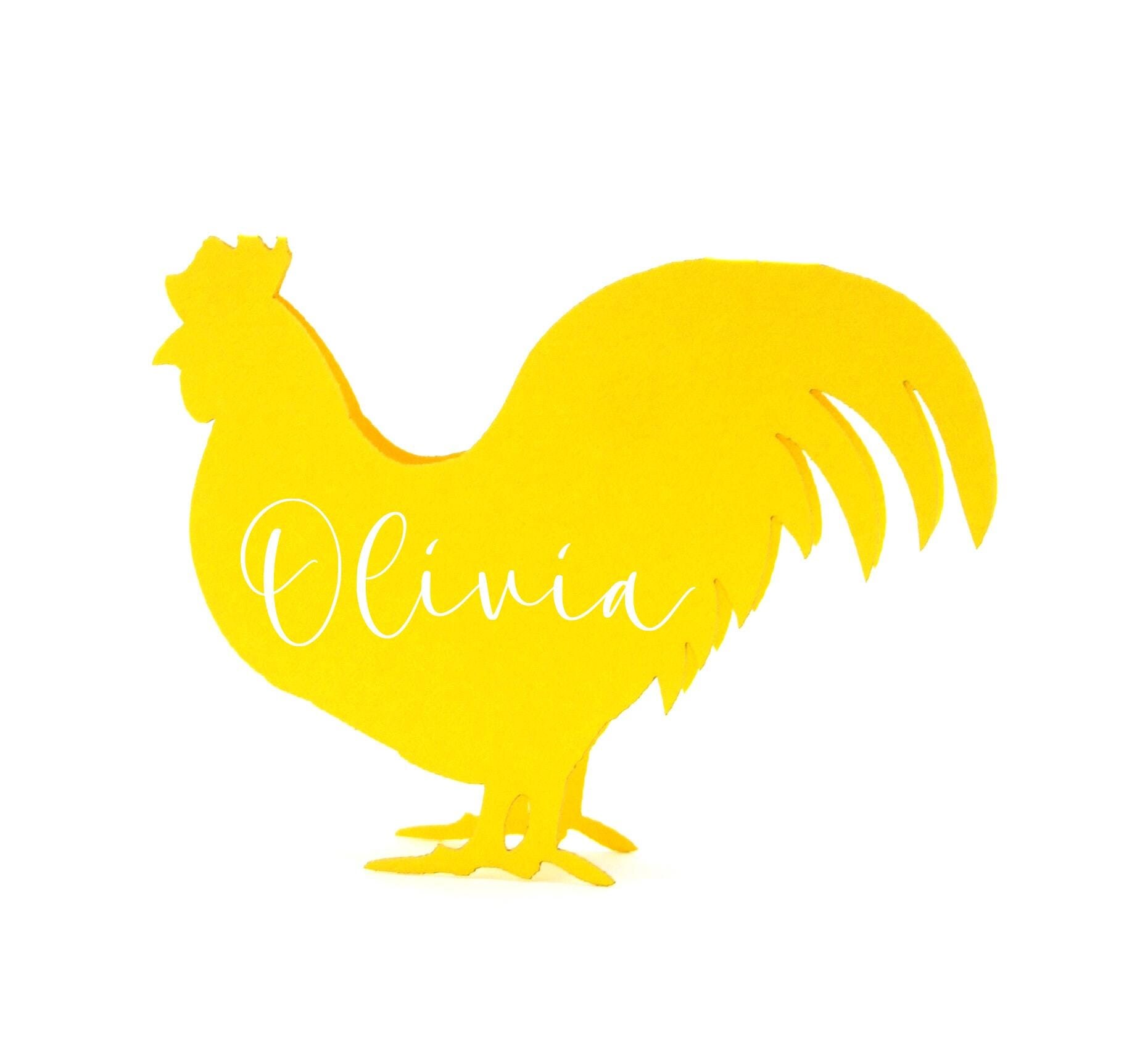 Chicken Place Cards Chicken Escort Cards Wedding Names Seating Card ...