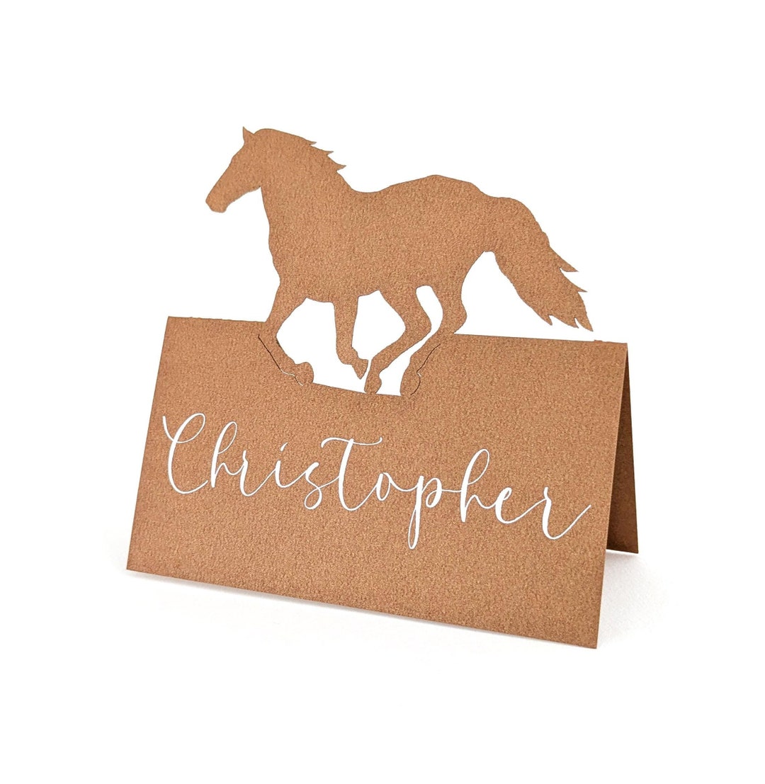 Horse Place Cards Last Rodeo Nashville Personalized Wedding Seating ...
