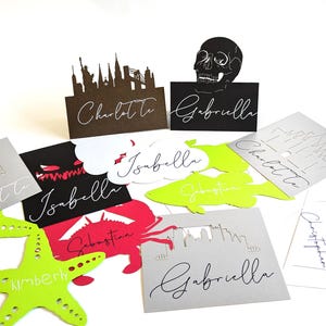 Chicken Place Cards Chicken Escort Cards Wedding Names Seating Card ...