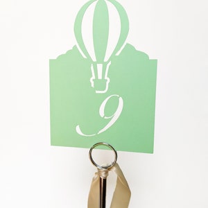Hot Air Balloon Wedding Table Number Cards Wedding Place Cards up up ...
