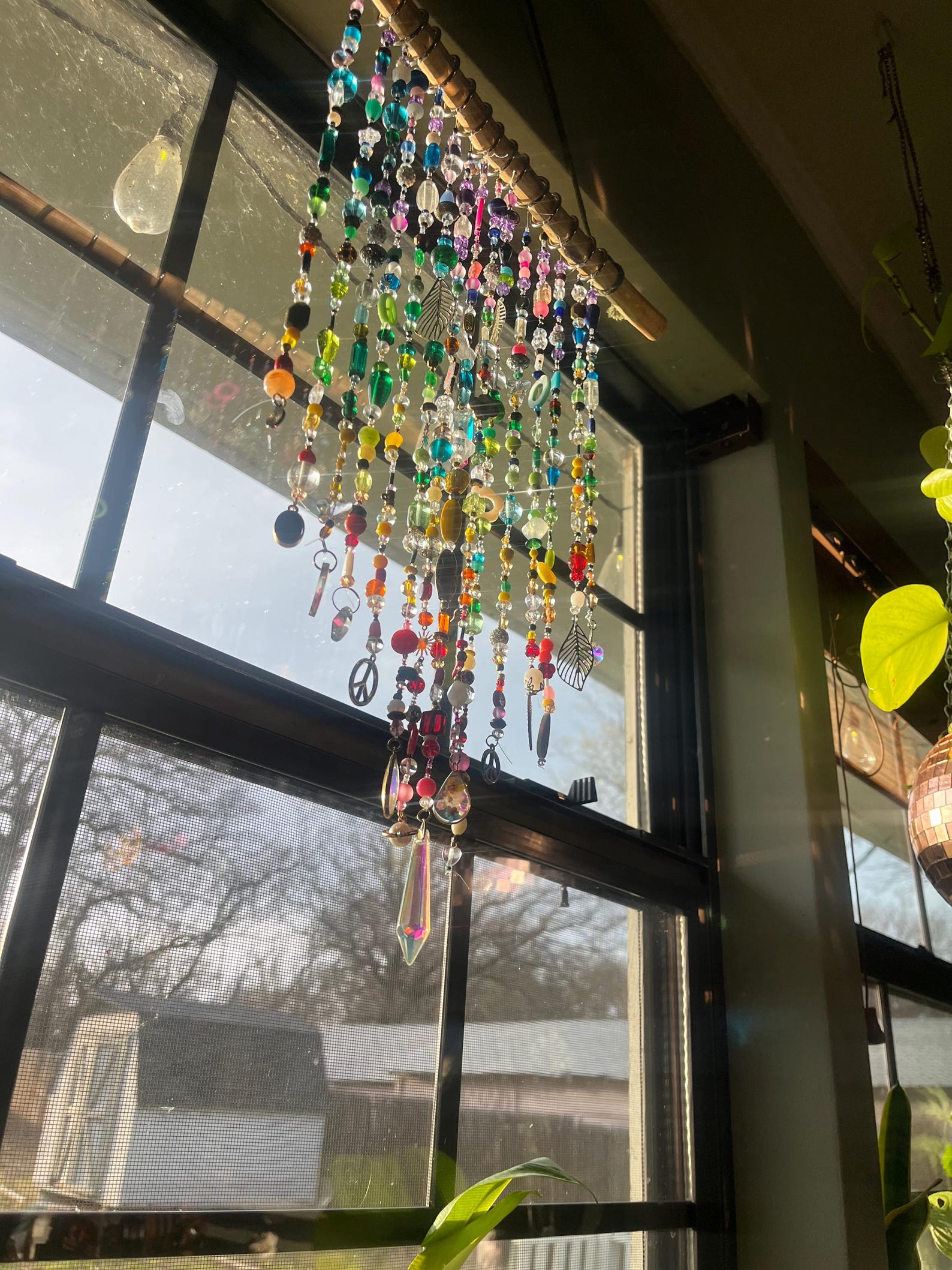 Unique Multicolored Rainbow Window Suncatcher Sun Catching Bead Curtain ...