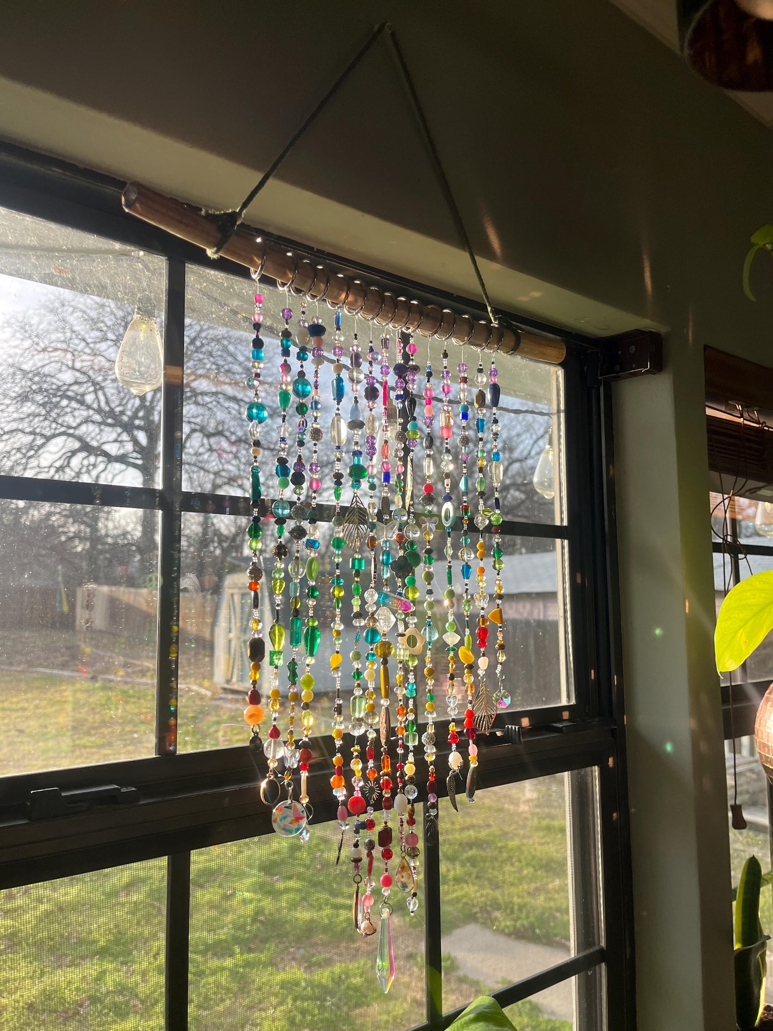 Unique Multicolored Rainbow Window Suncatcher Sun Catching Bead Curtain ...