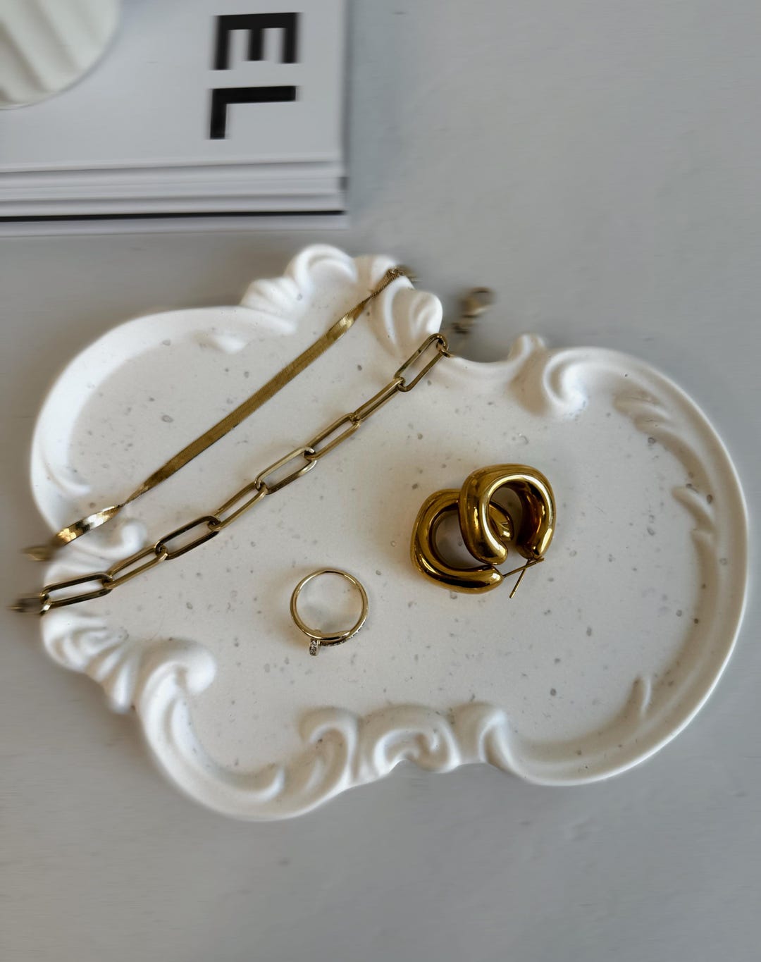 Jesmonite Baroque Tray, Jewelry Tray - Etsy