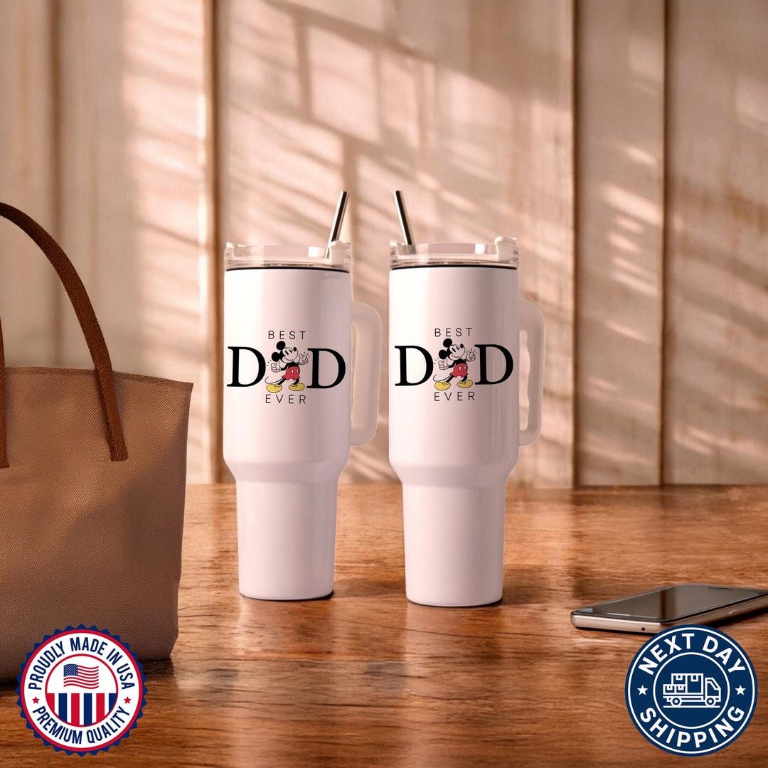 Mickey Mouse Dad Stanley Tumbler, Best Dad Cup for Father’s Day, Disney ...