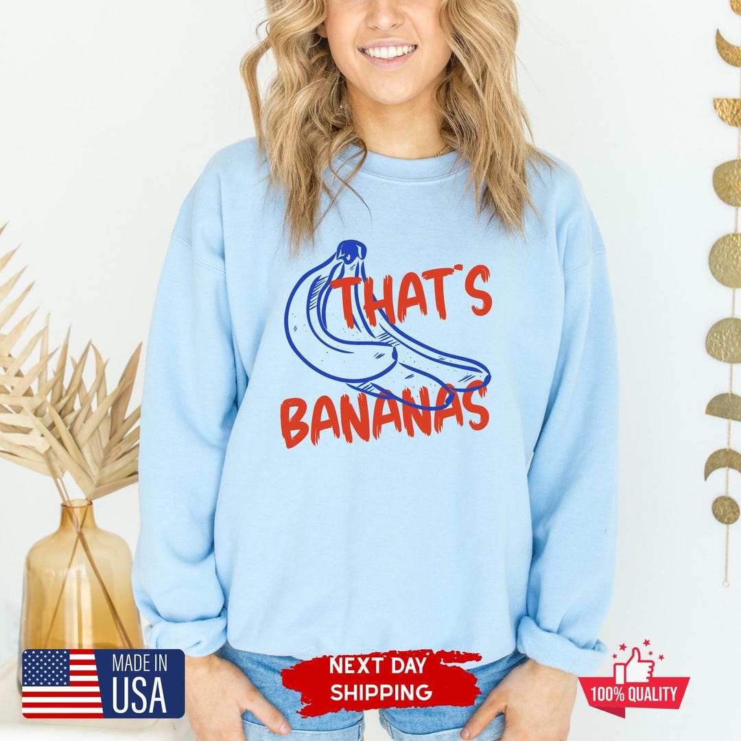 That's Bananas Design Shirt, Banana Lover Hoodie, Retro Graphic Tee ...