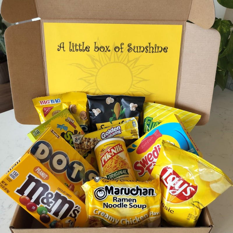 Yellow Snack Box - Etsy