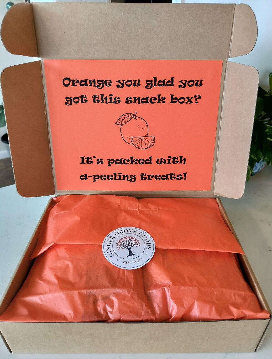 Orange Snack Box, Care Package, College, Birthday, Coworker, Miss You ...