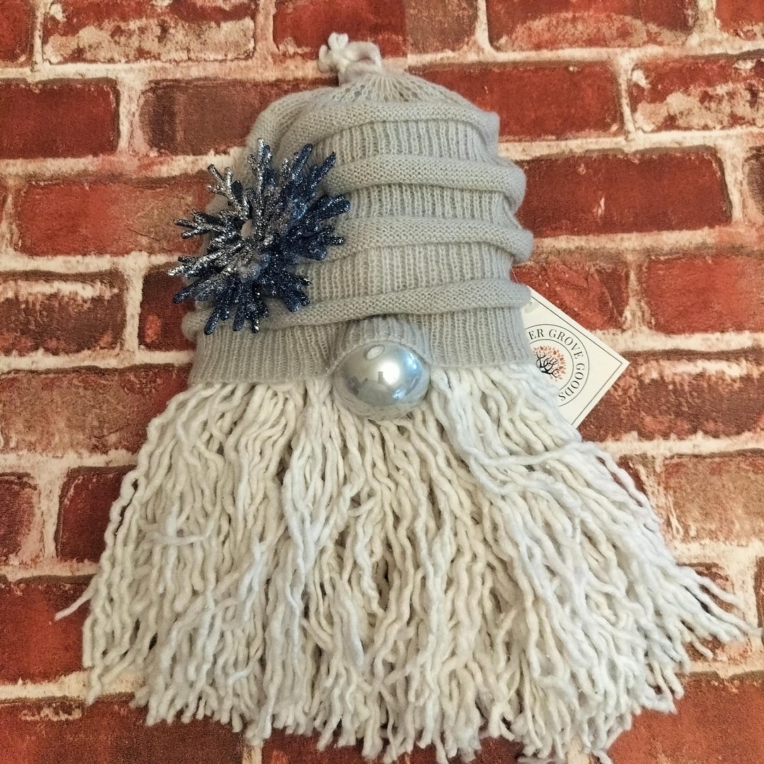 Blue Snowflake Mop Gnome Hanging Christmas Holiday Seasonal Winter ...