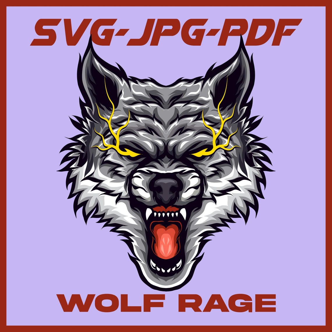 Wolf Svg, Wolf Rage Svg, Wolf Face Svg, Angry Wolf Svg, Wild Animal Svg ...