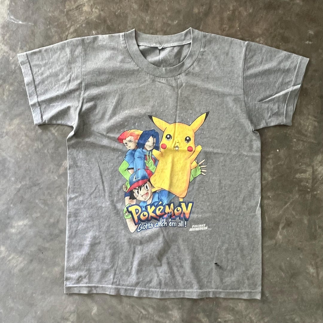 Vintage Pokemon T-shirt | Cartoon Anime 90s Graphic Tee | Cute Funny ...