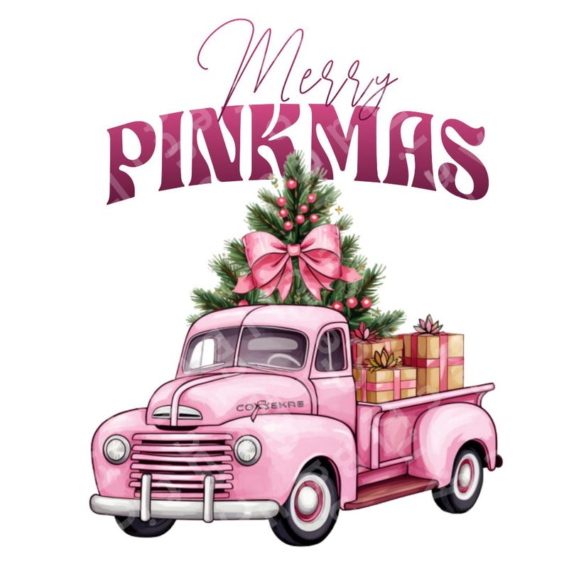 Pink Christmas 5 PNG Bundle, Merry Pinkmas PNG, Christmas Sublimation ...