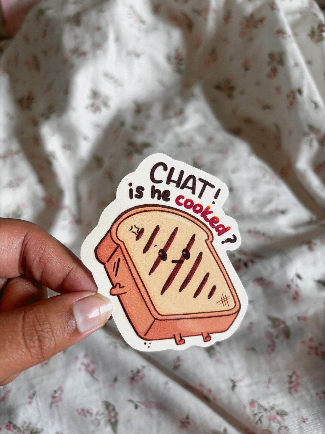 Cute is He Cooked Meme Vinyl Diecut Funny Sticker - Etsy