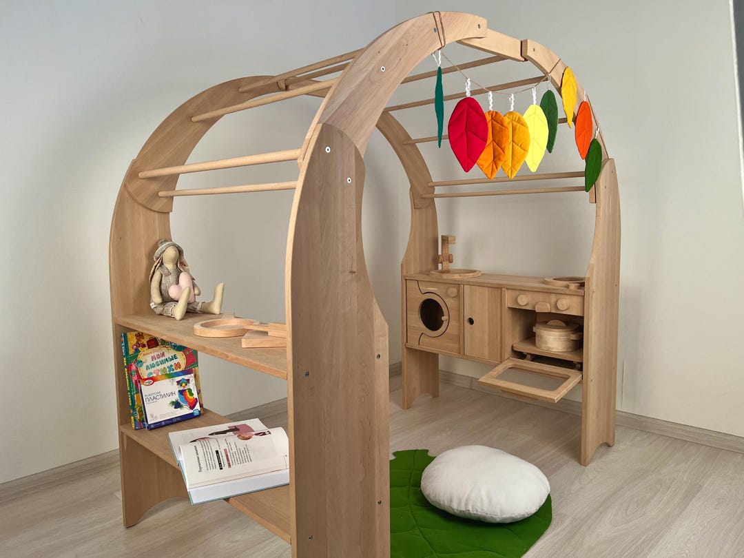 Waldorf Playstand. Wooden Playhouse. Toys Rack for Children. Shelves ...