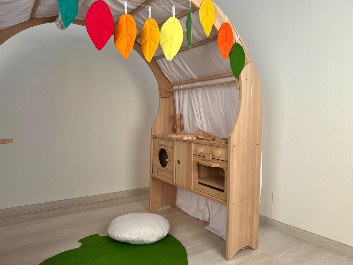 Waldorf Playstand. Wooden Playhouse. Toys Rack for Children. Shelves ...