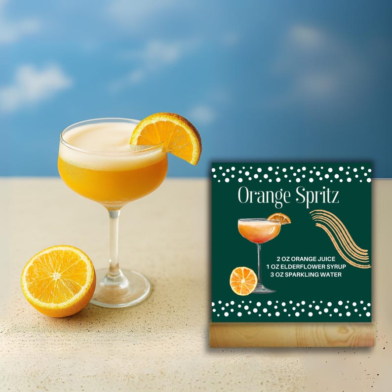Mocktail Recipe Cards | 34 Refreshing Recipes | Digital Prints ...