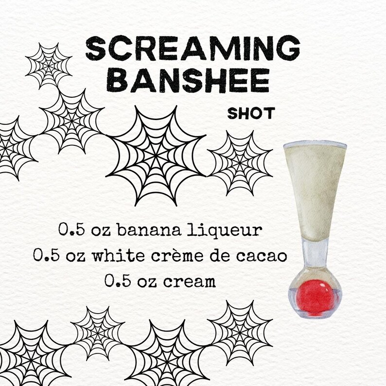 Halloween Cocktail Cards | 29 Spooky Party Recipes | Digital Prints ...