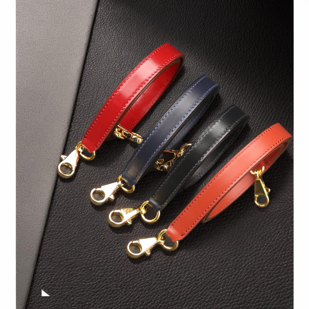 16MM Width Black Box Leather Crossbody Bag Strap | Genuine Leather ...