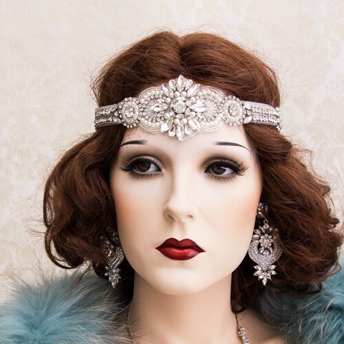 Retro 1920s Headpiece Great Gatsby Headband Art Deco Jewelry - Etsy