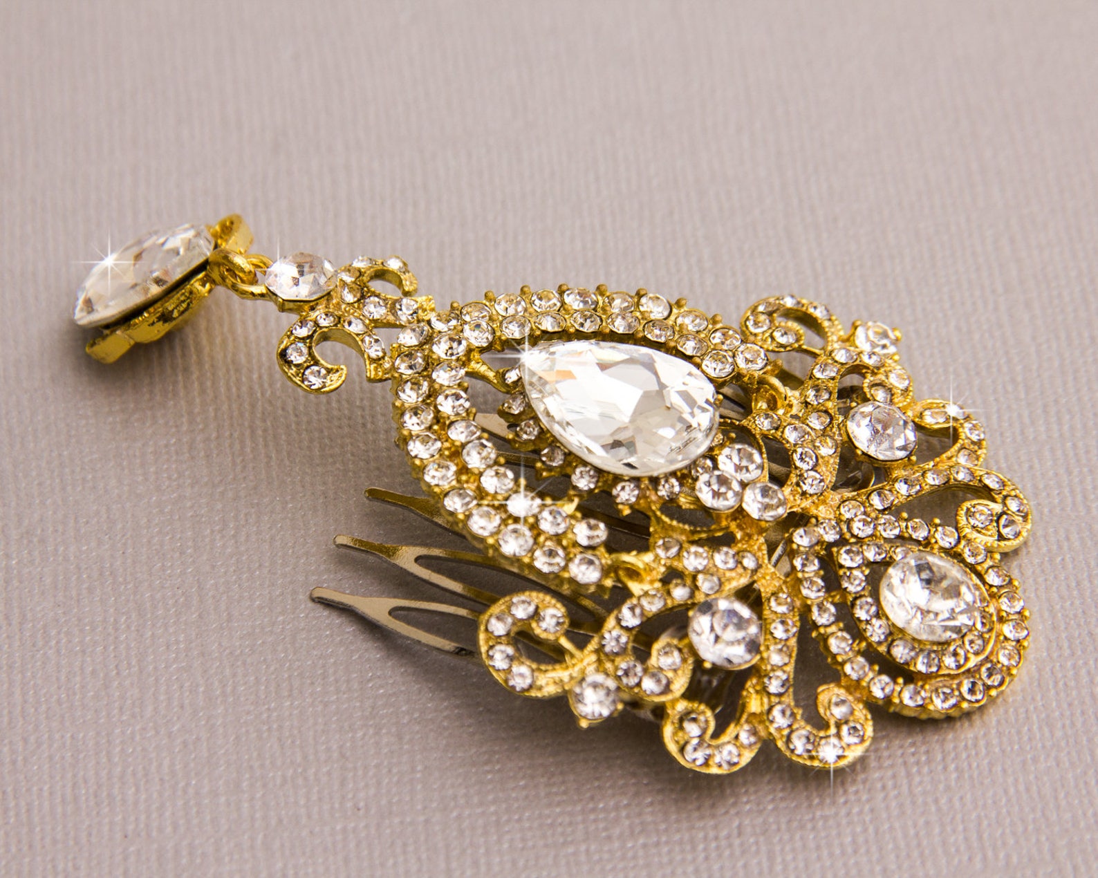 Gold Bridal Hair Comb Gold Wedding Hair Comb Wedding Head - Etsy