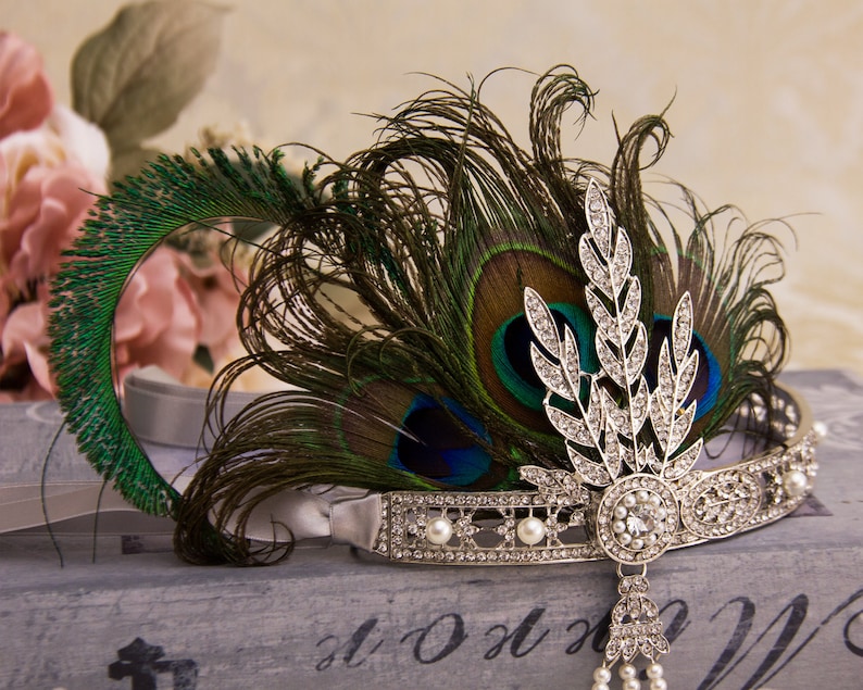 Retro 1920s Headpiece Wedding Bridal Headband Great Gatsby Art - Etsy