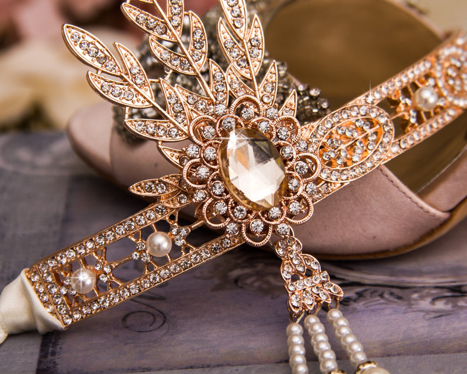 Retro 1920s Headpiece Great Gatsby Headband Art Deco Jewelry | Etsy