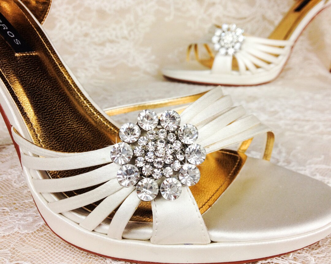 Art Deco Wedding Shoe Clips, Great Gatsby Bridal Shoe Clips, Crystal ...