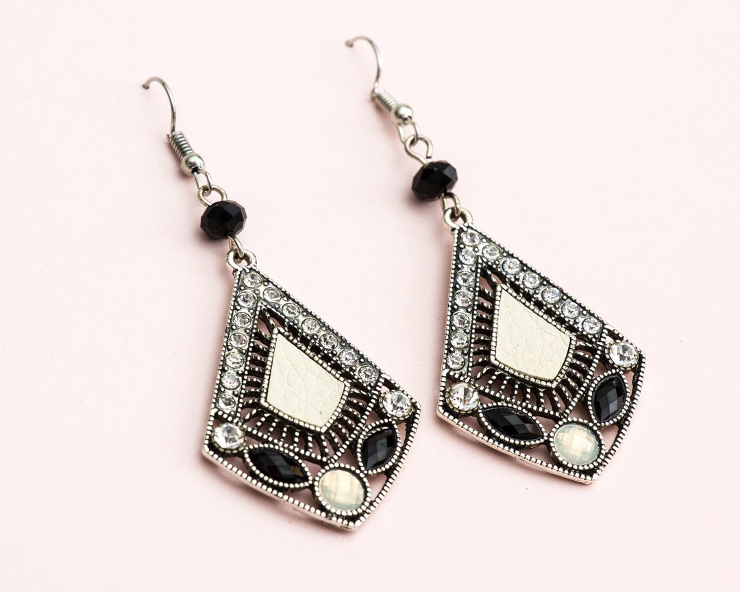 Art Deco Dangle Earrings: 1920s Flapper Gatsby Jewelry - Etsy Australia