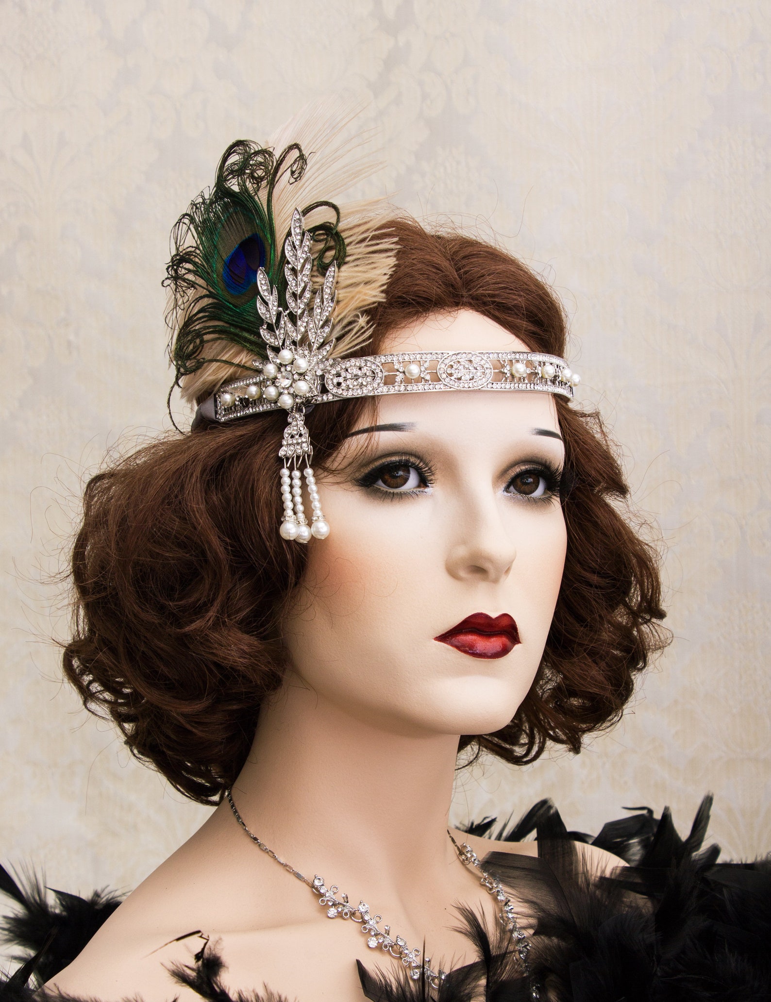 Retro 1920s Headpiece Wedding Bridal Headband Great Gatsby Art - Etsy