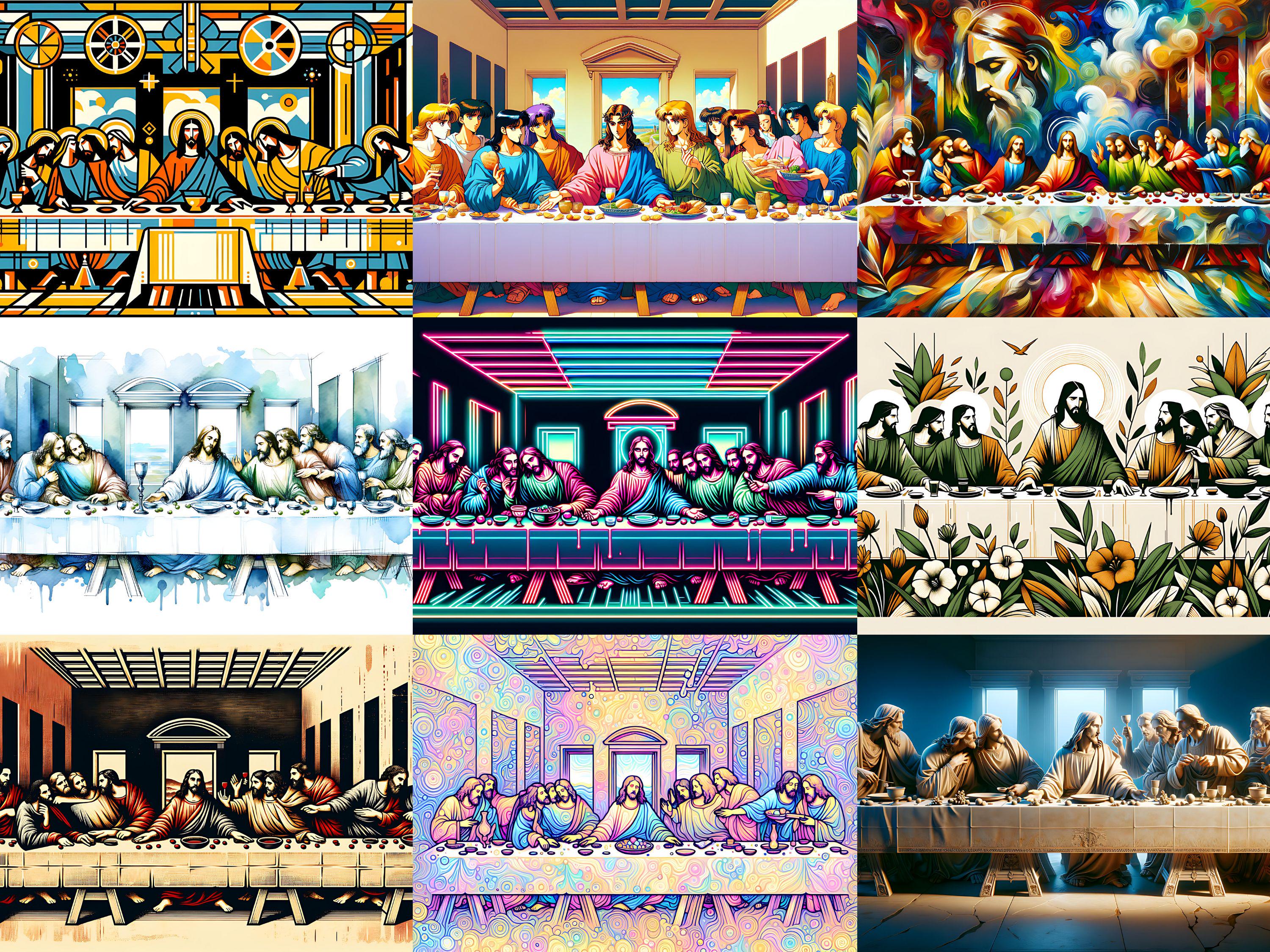 Last Supper-inspired Wall Art Bundle | Vintage, Anime, Synthwave & More ...