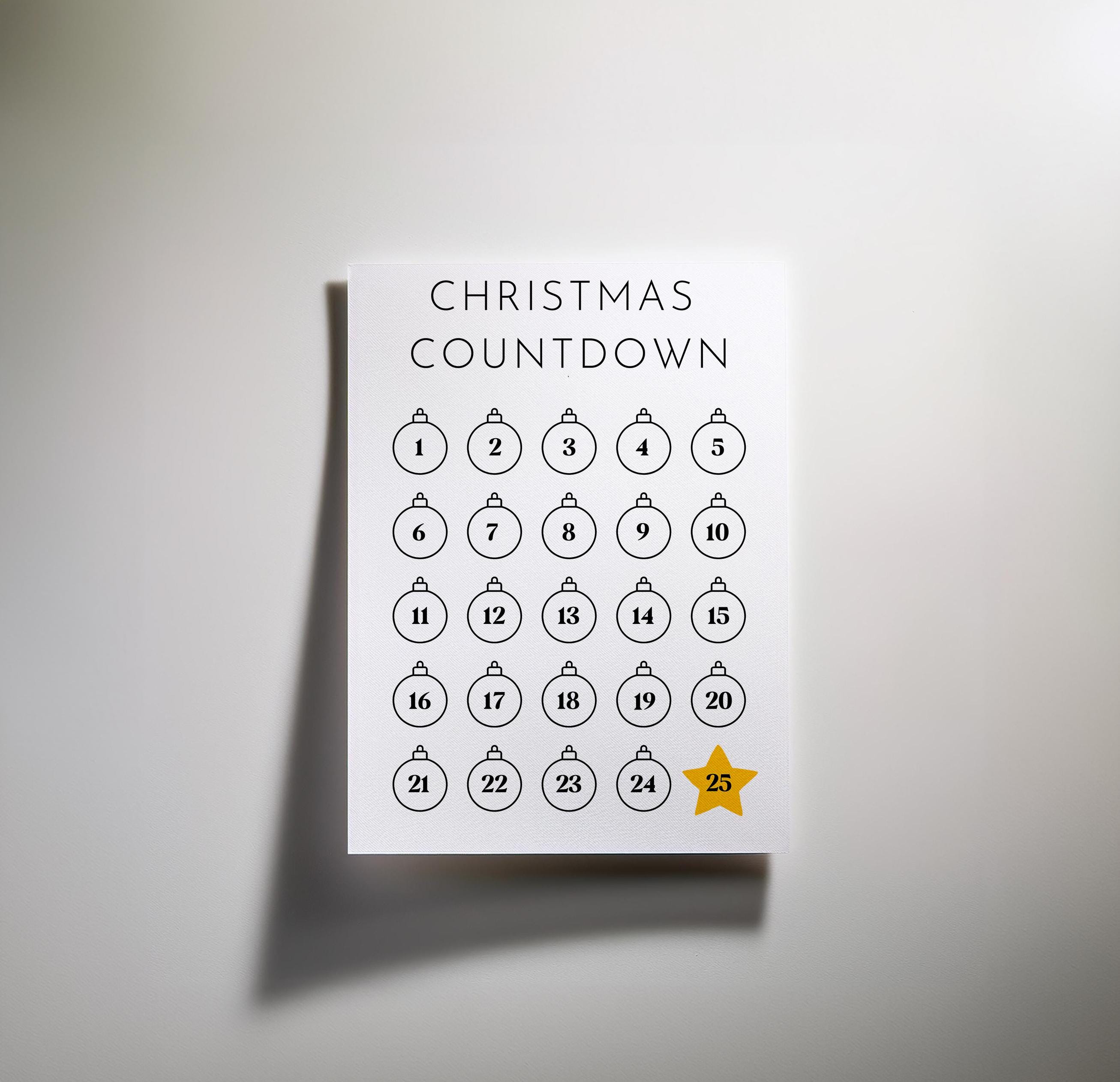Christmas Countdown Printable Poster December Holiday Tracker for Kids ...