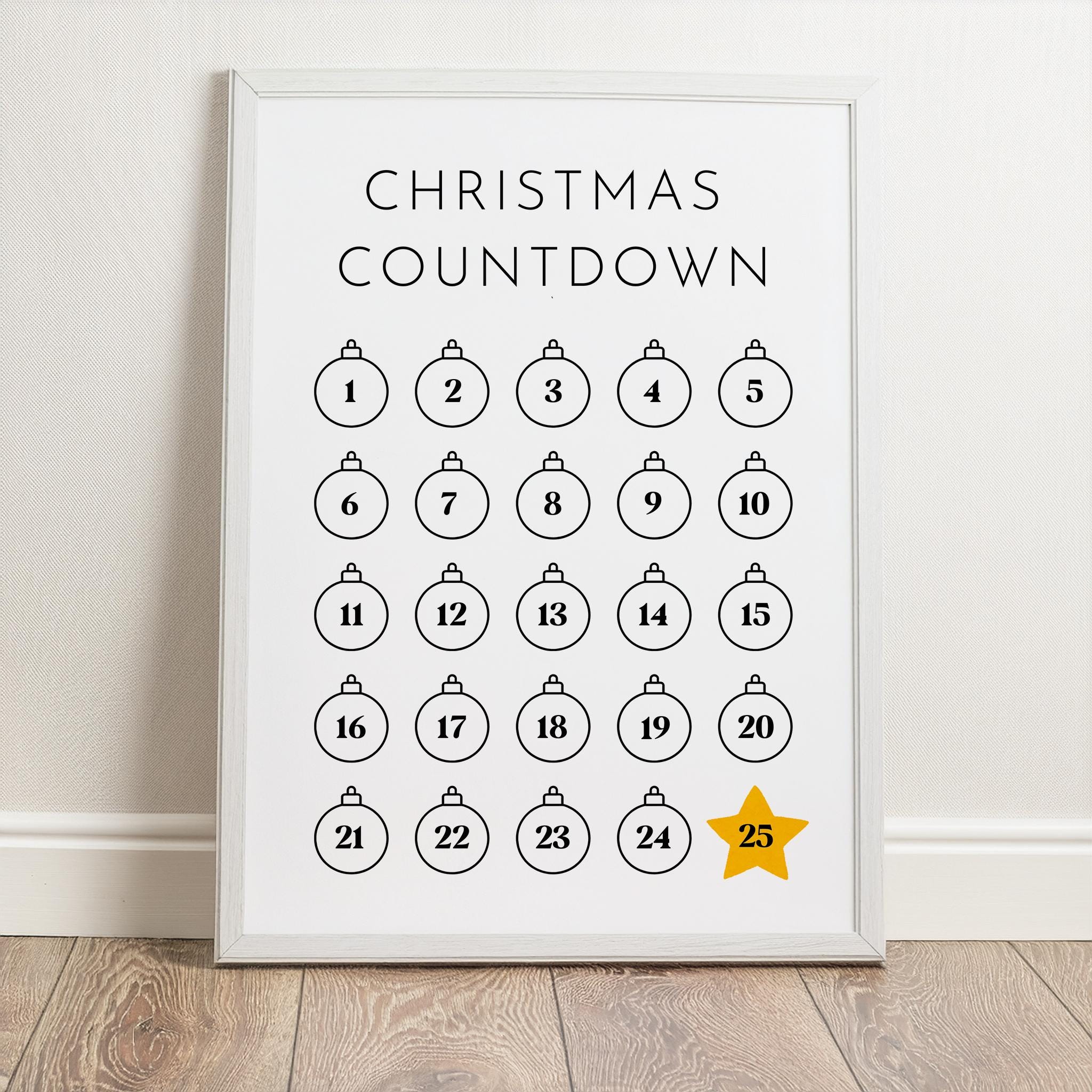 Christmas Countdown Printable Poster December Holiday Tracker for Kids ...