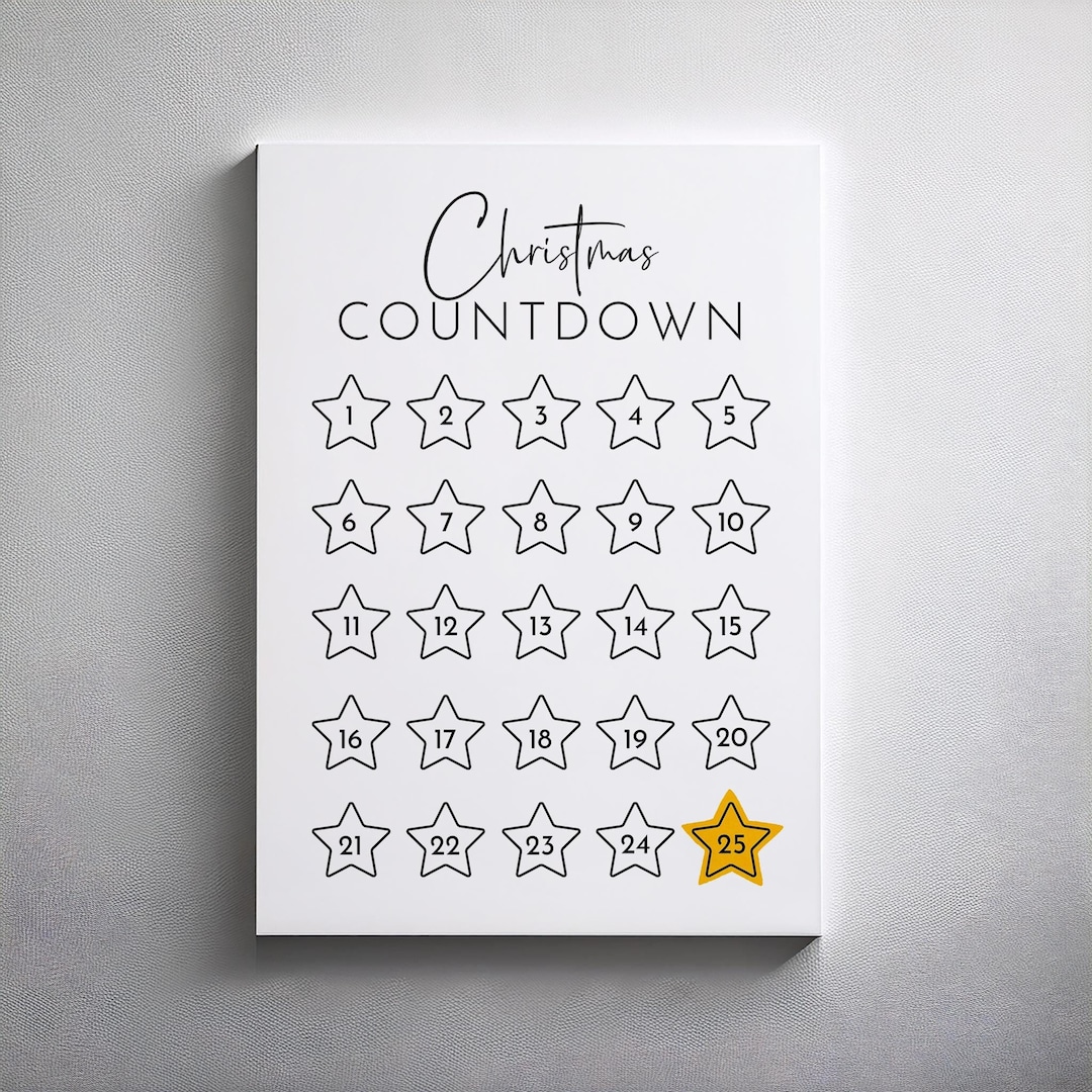 Printable Christmas Countdown December Tracker for the Holiday Season ...
