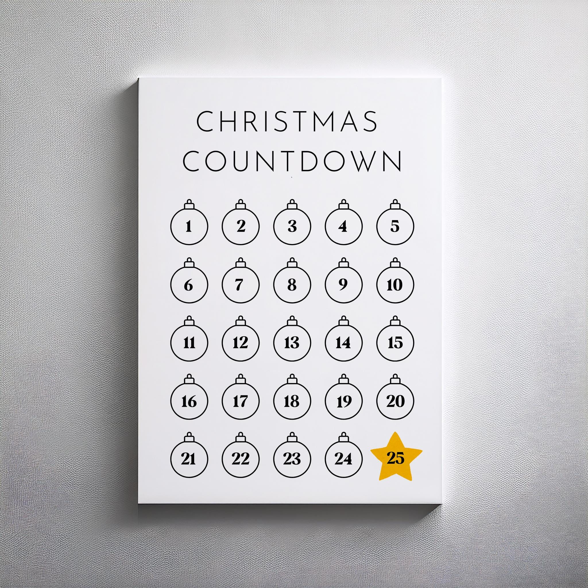 Christmas Countdown Printable Poster December Holiday Tracker for Kids ...