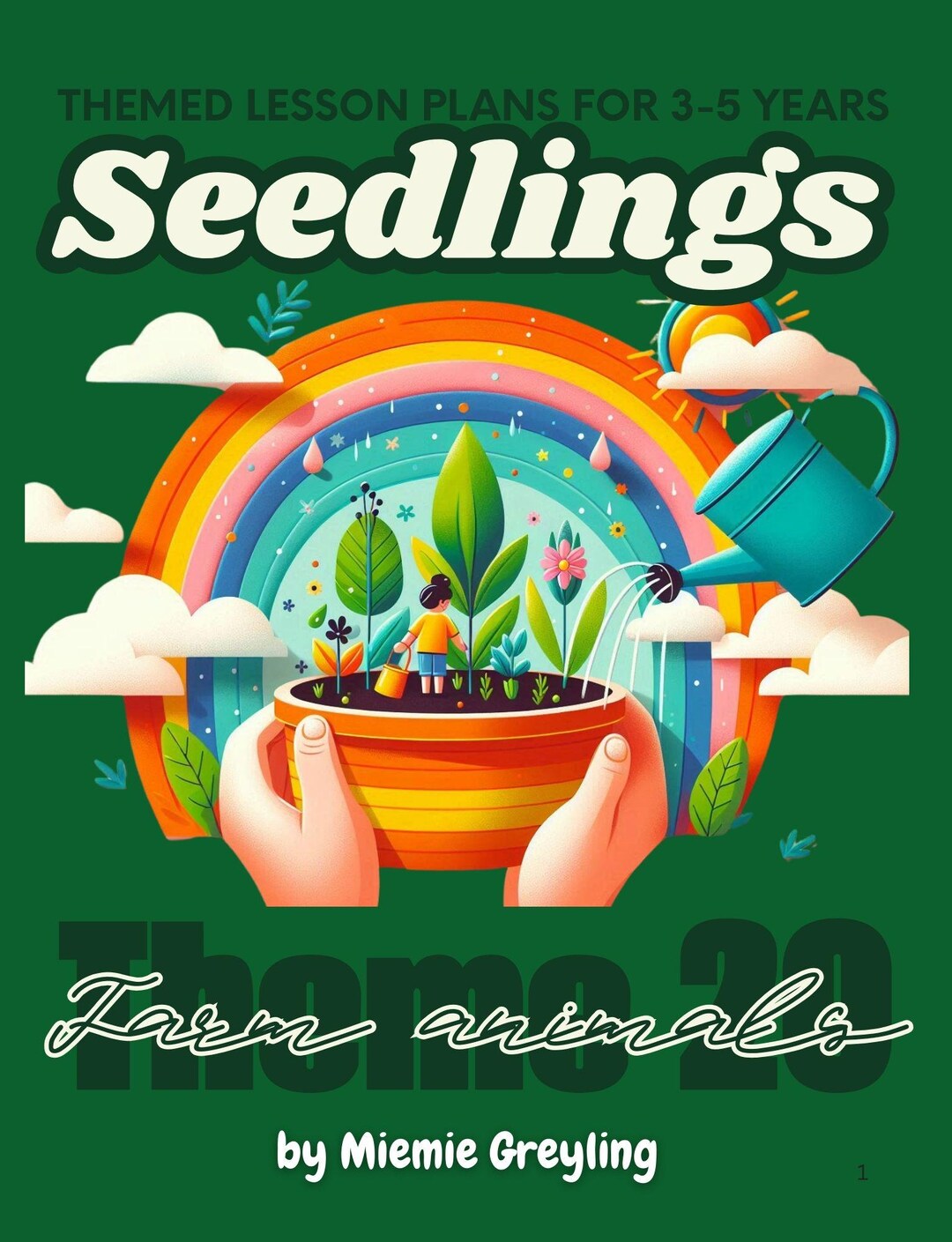 Seedlings Theme 20 Farm Animals preschool Lesson Plan for 3-5 Years - Etsy