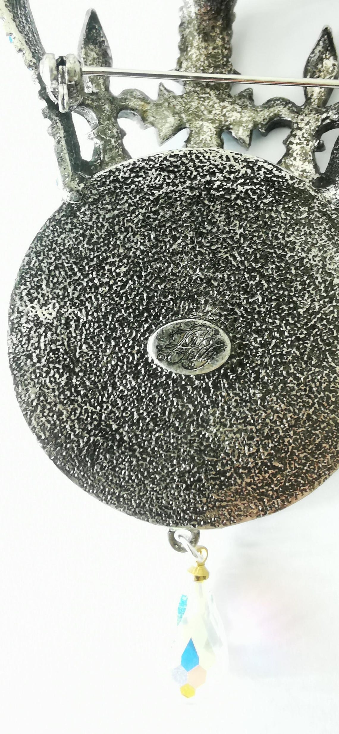 Vintage Kirks Folly Large Crown Moon Face Brooch Pin Rare Finds ...