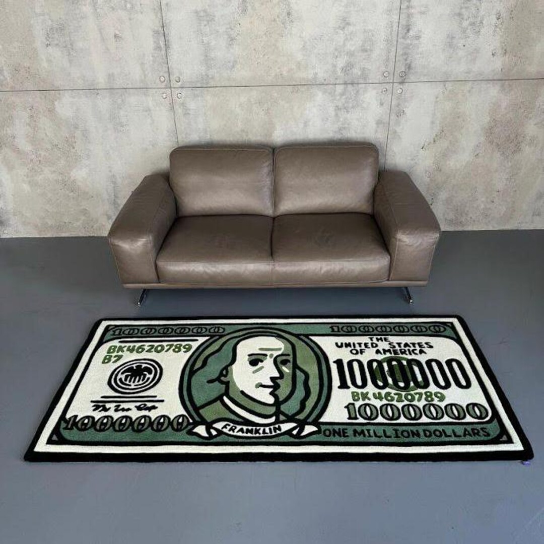 Cash Tufted Rug, Custom Area Rug, Cool Handmade Rug, Modern Decorative ...