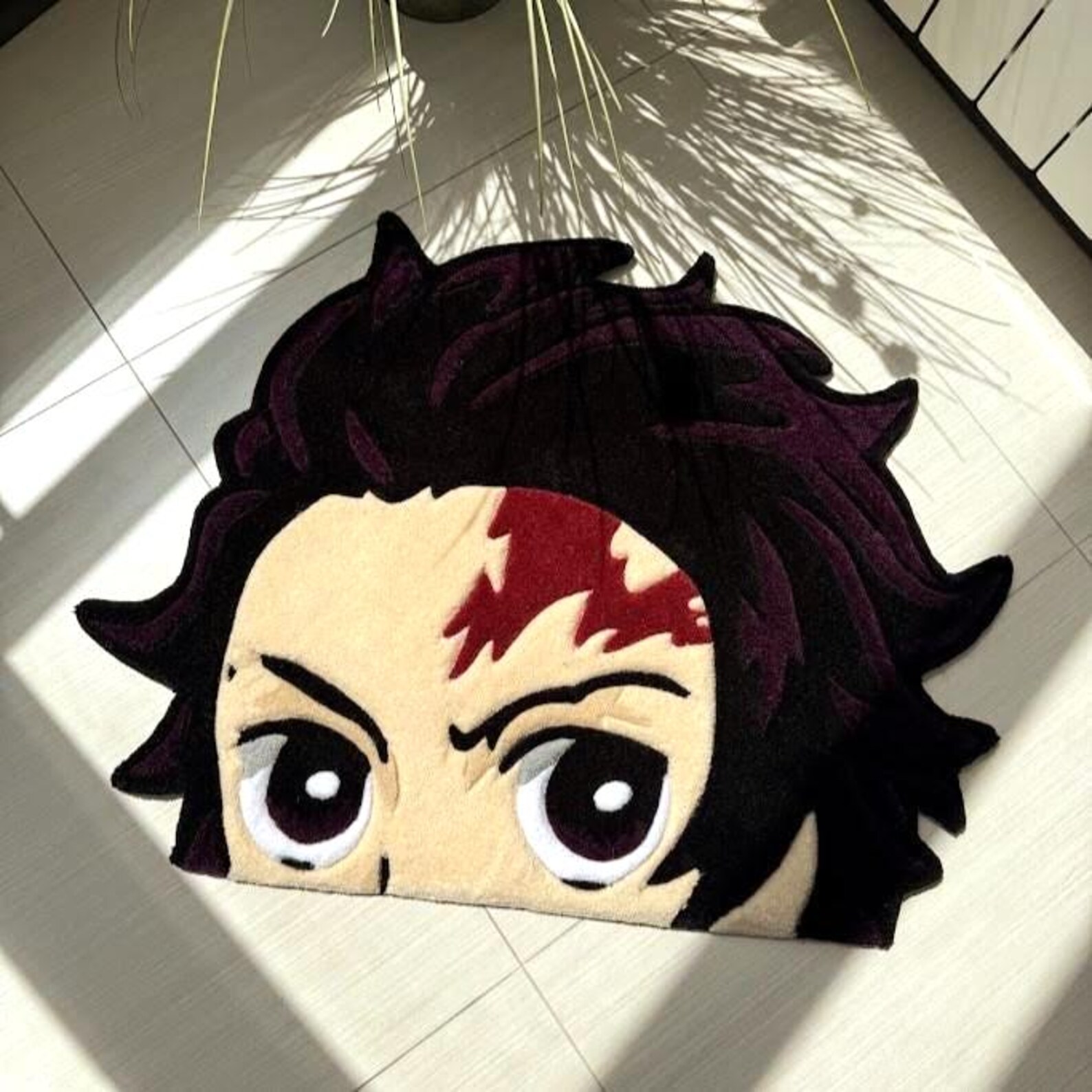 Anime Tufted Rug – Demon Slayer Inspired Tanjiro Mat – Custom Handmade ...