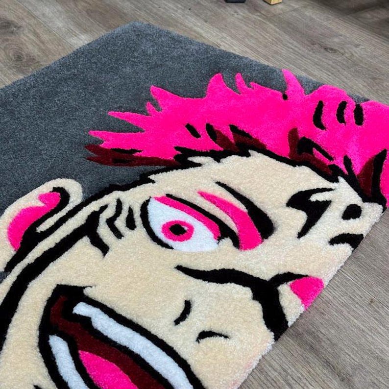 Anime Rug, Japanese Anime Rug, Hand Tufted Rug, Cute Nursery Rug ...