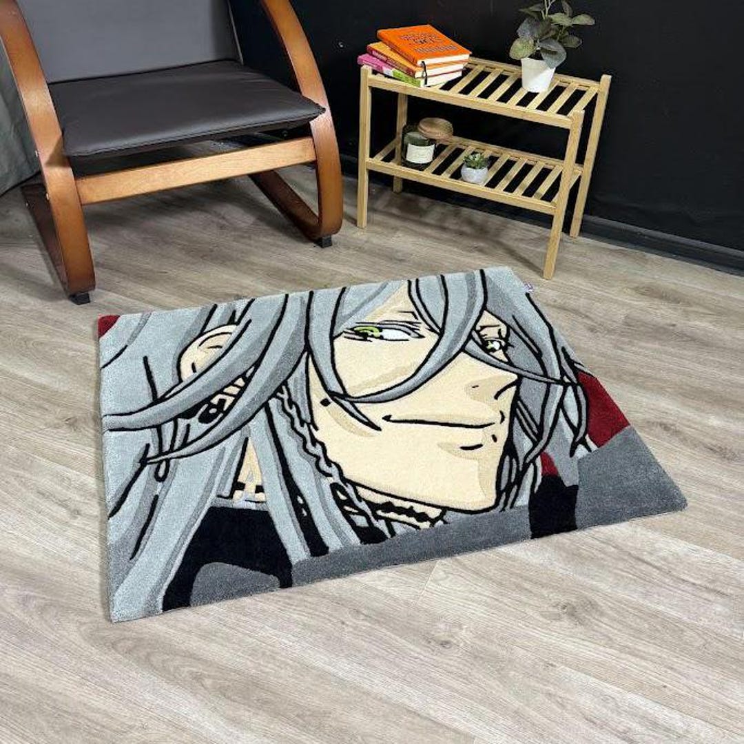 Anime Rug, Japanese Style Tufted Area Carpet, Handmade Gothic Dark ...