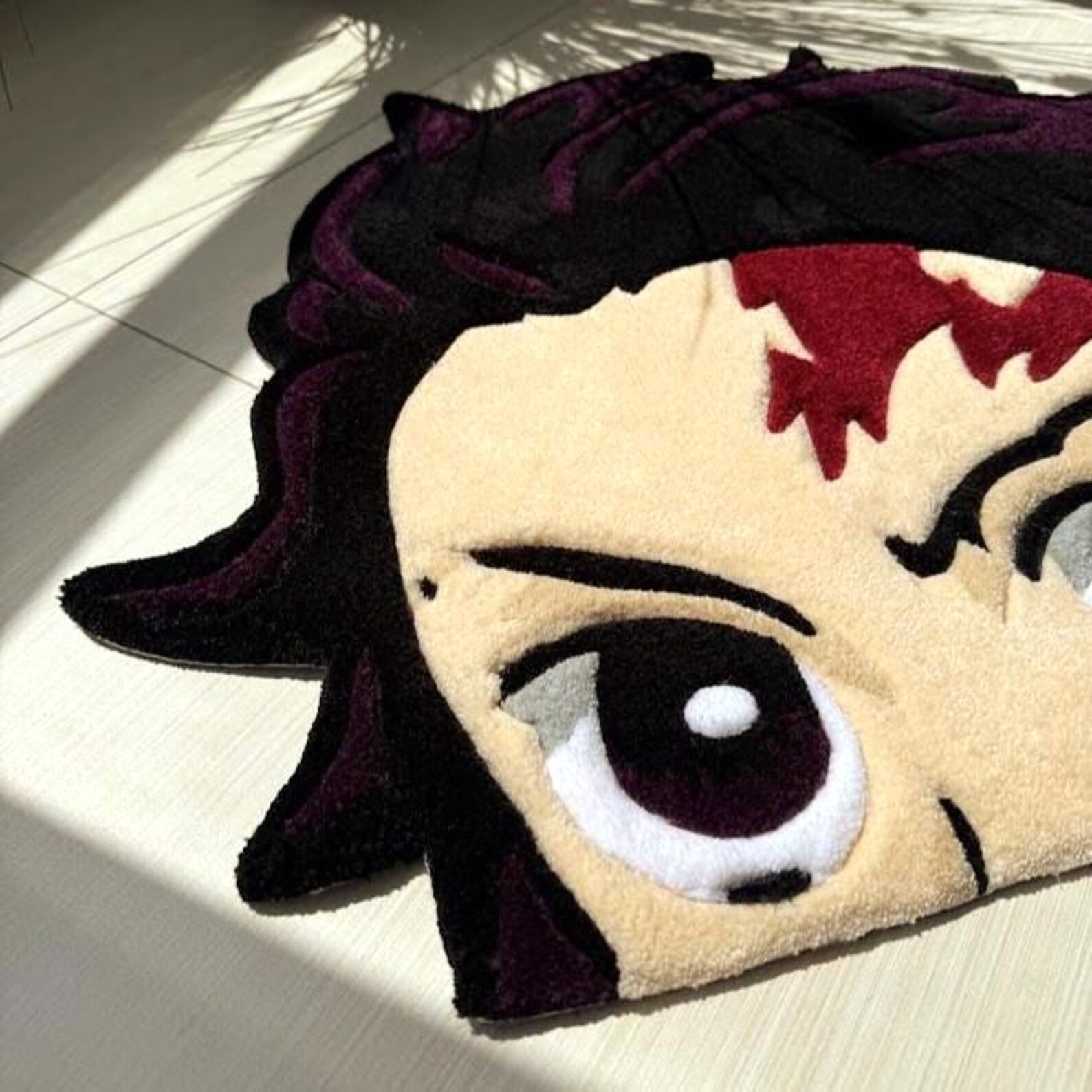 Anime Tufted Rug – Demon Slayer Inspired Tanjiro Mat – Custom Handmade ...