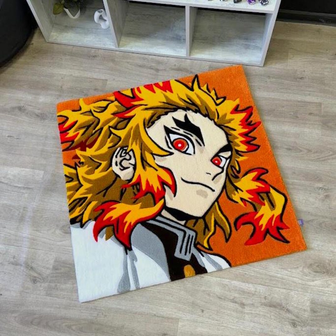 Anime Rug, Japanese Style Tufted Area Carpet, Handmade Manga Decor Rug ...
