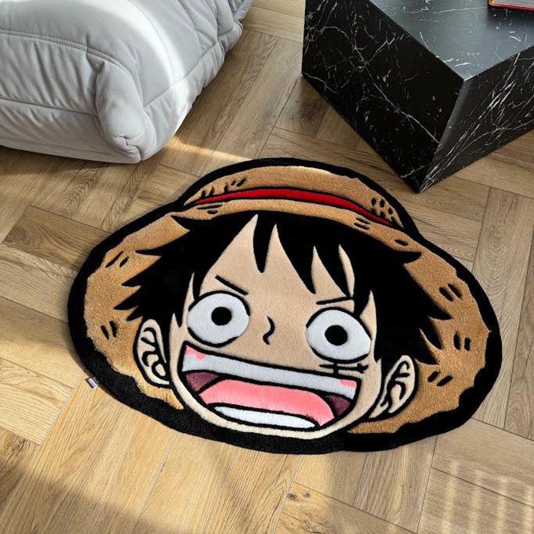 Anime Rug, Japanese Style Tufted Carpet, Handmade Gothic Area Rug, Dark ...