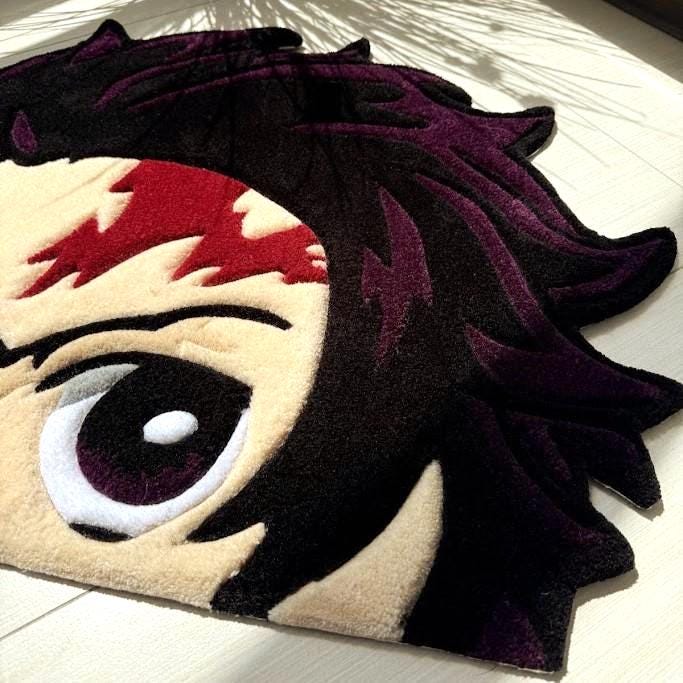 Anime Tufted Rug – Demon Slayer Inspired Tanjiro Mat – Custom Handmade ...