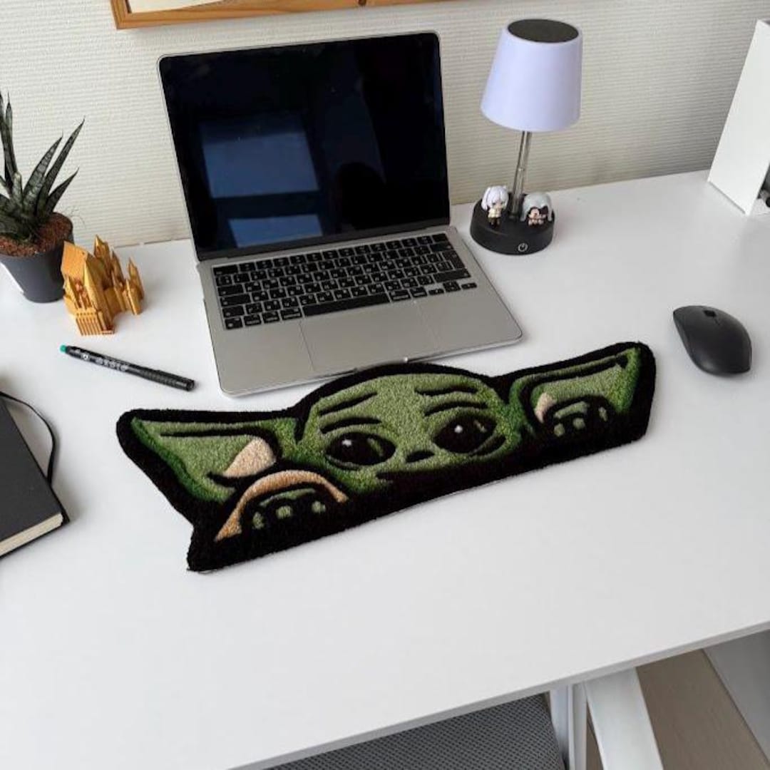 90s Cartoon Keyboard Rug – Hand Tufted Wrist Rest, Cute Funky Desk Rug ...