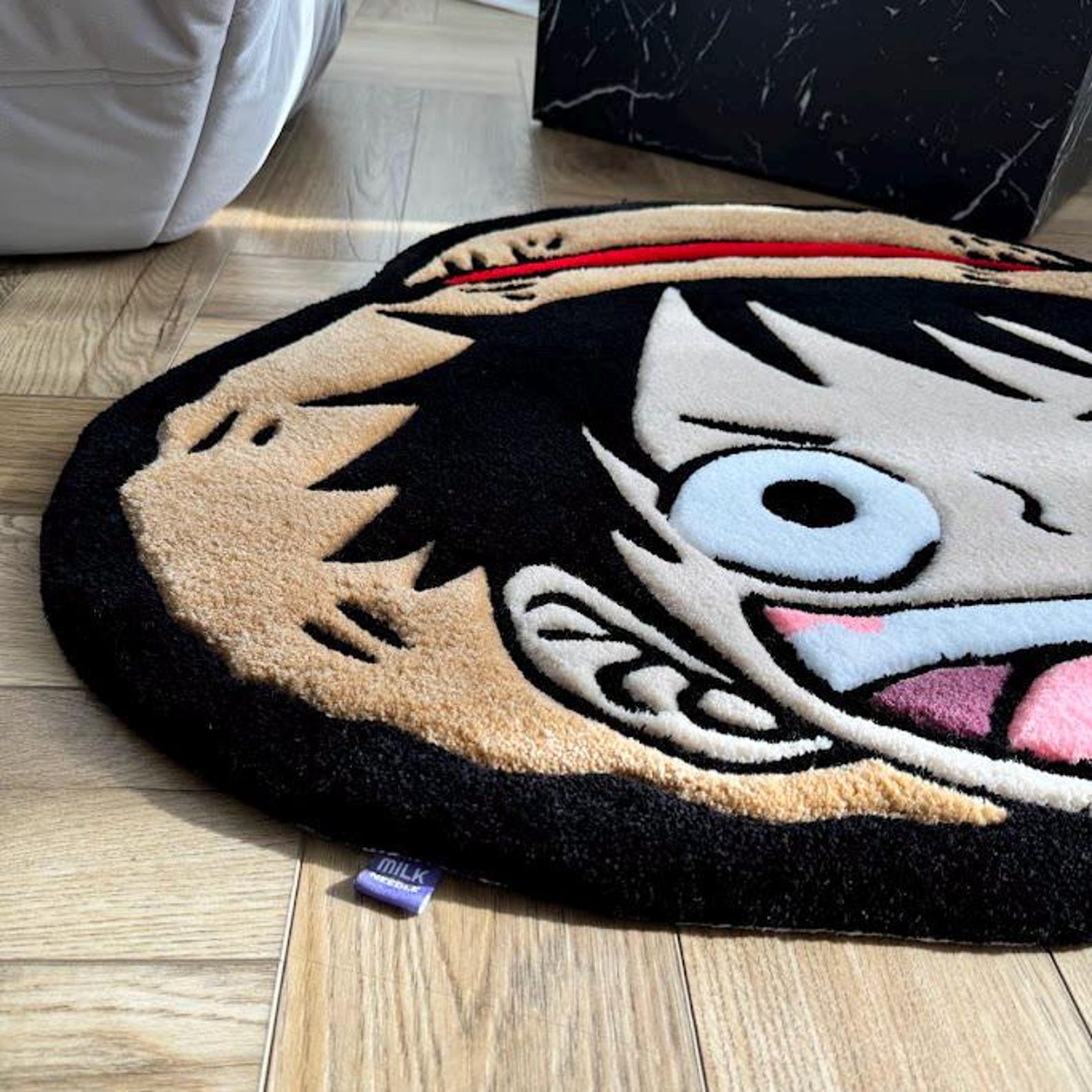 Anime Rug, Japanese Style Tufted Carpet, Handmade Gothic Area Rug, Dark ...