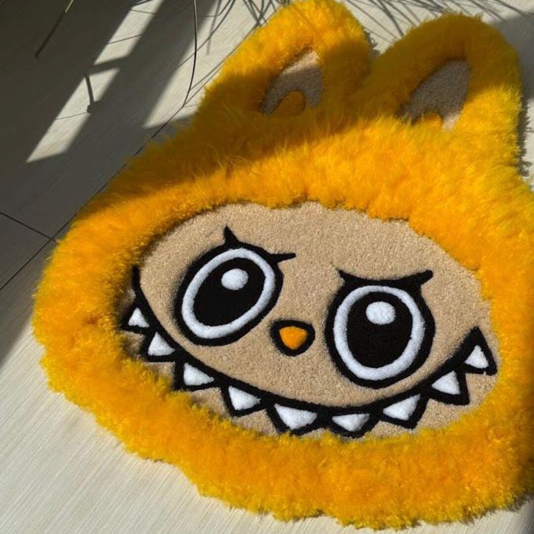 Kawaii Tufted Rug, Custom Monster Cartoon Area Rug, Handmade Colorful ...